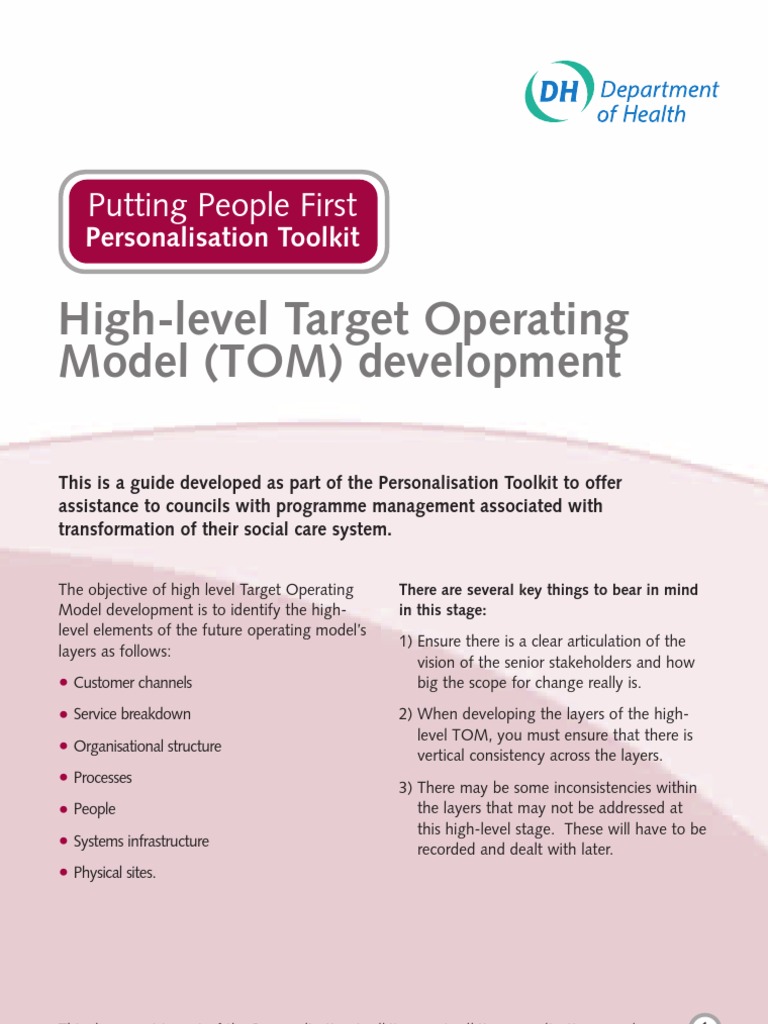 High-Level Target Operating Model TOM Development | PDF | World Wide ...