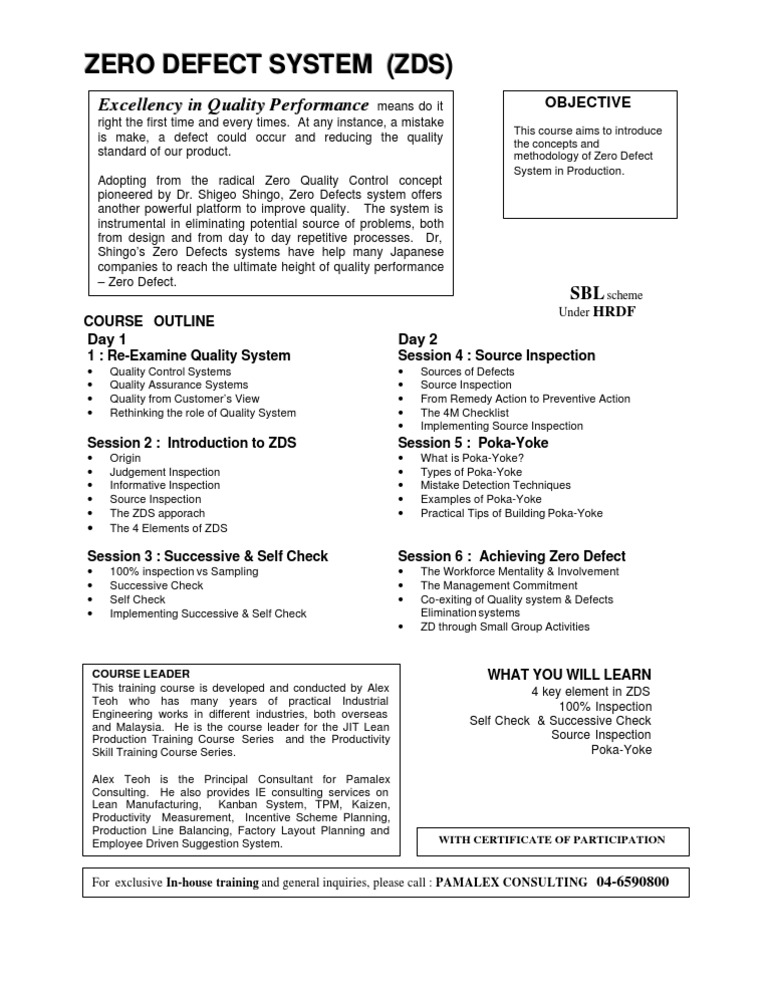 Zero Defect | Lean Manufacturing | Quality Management System | Free 30 ...