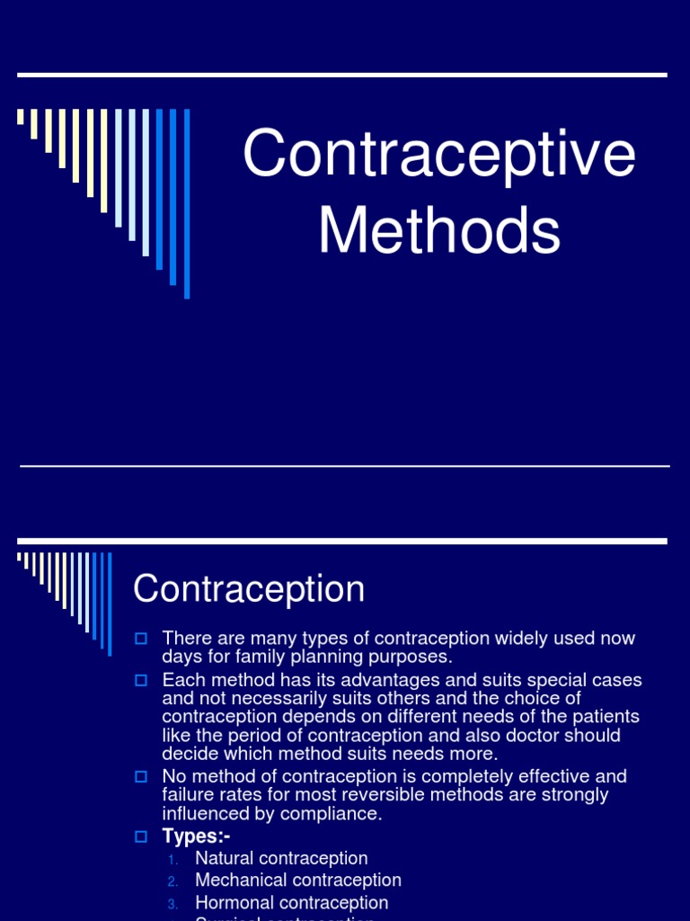 Contraceptive Methods | PDF | Birth Control | Combined Oral ...