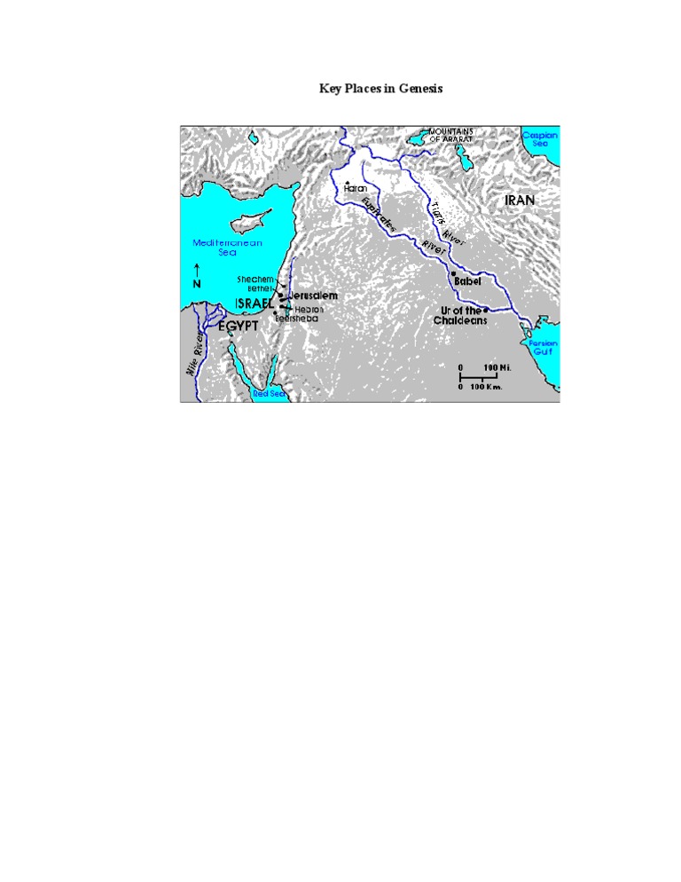 Map Genesis Key Places | PDF