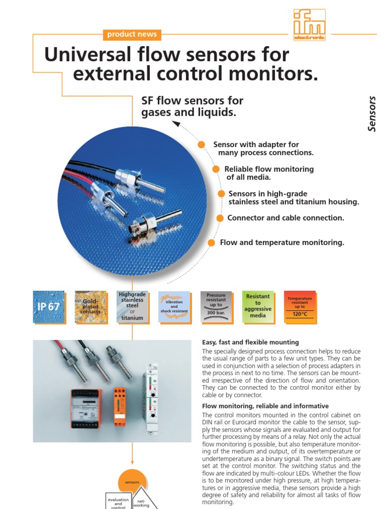 IFM Flow Sensors | Download Free PDF | Electrical Connector | Sensor
