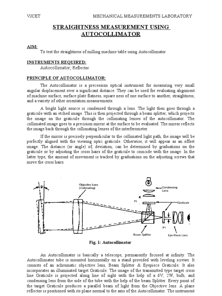 Auto Collimator | Download Free PDF | Lens (Optics) | Optics