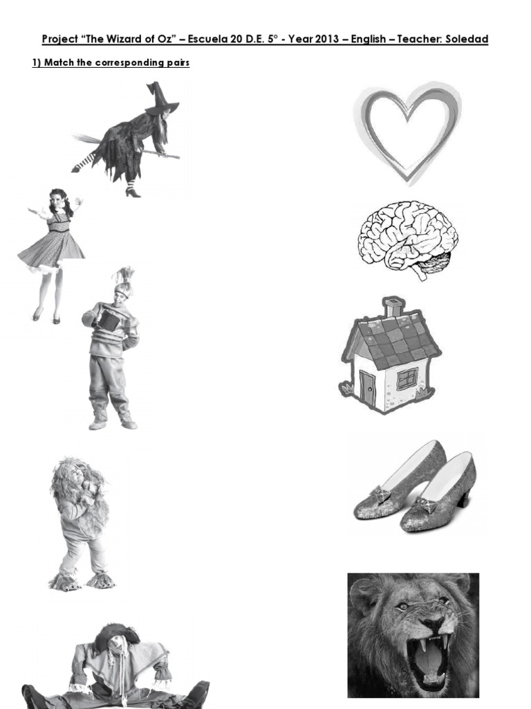 Wizard of Oz Educational Worksheet | PDF | Young Adult