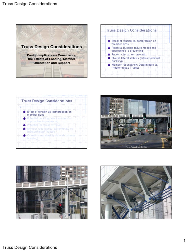 Truss Design Considerations-Slides | PDF | Truss | Buckling