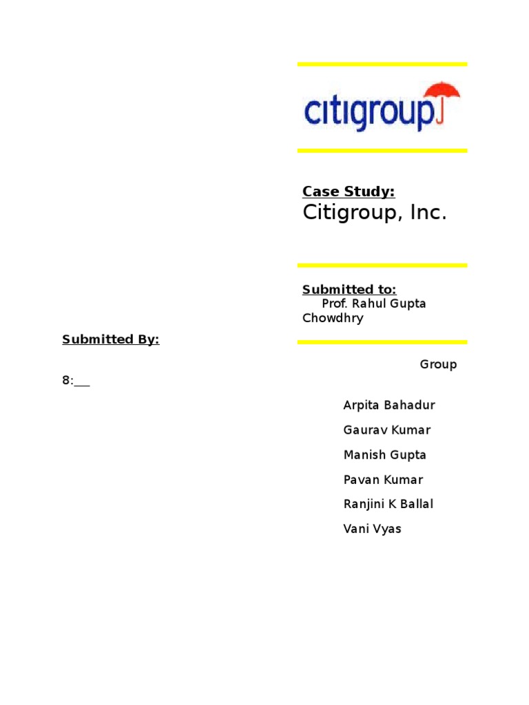 Citigroup | PDF | Citigroup | Citibank
