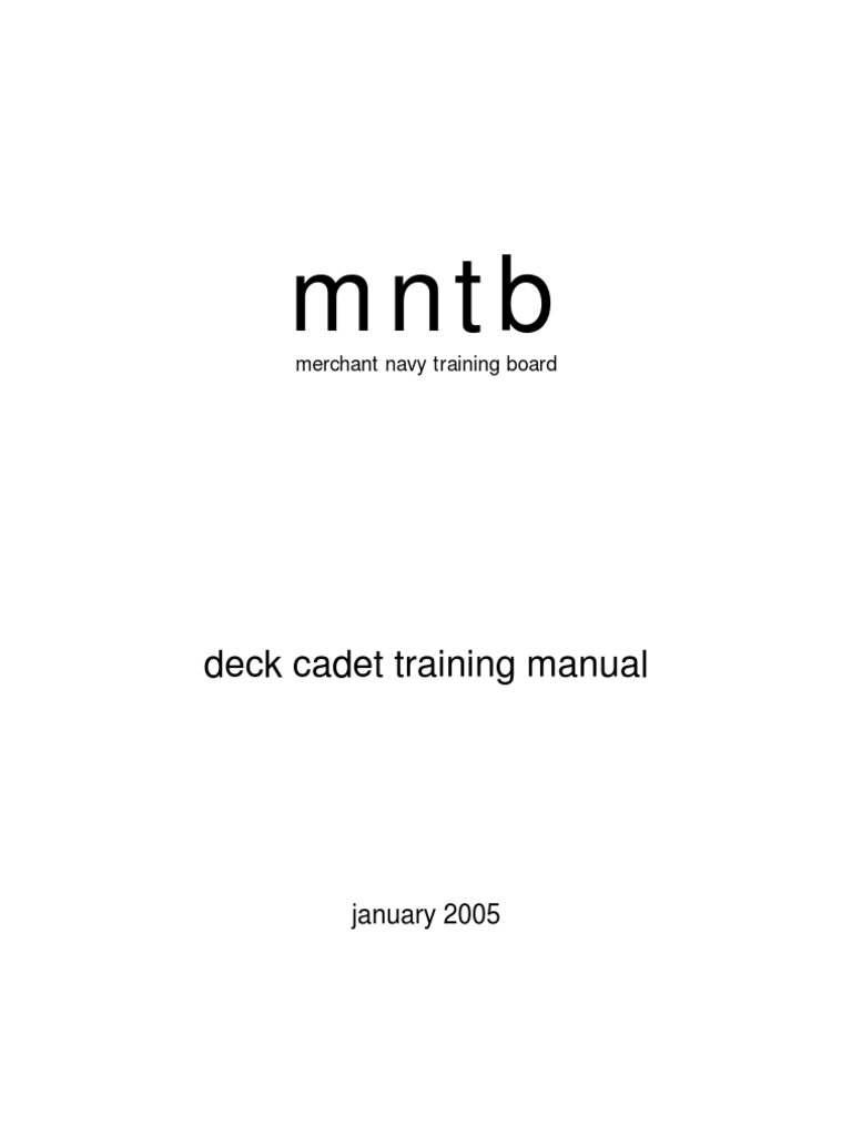 Deck - Cadet Training Manual | PDF