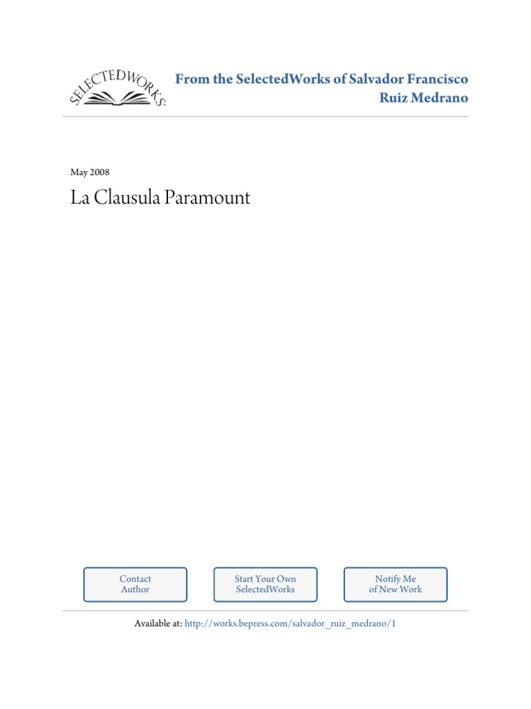 La Cláusula Paramount en Transporte Marítimo | PDF | Guía de carga ...
