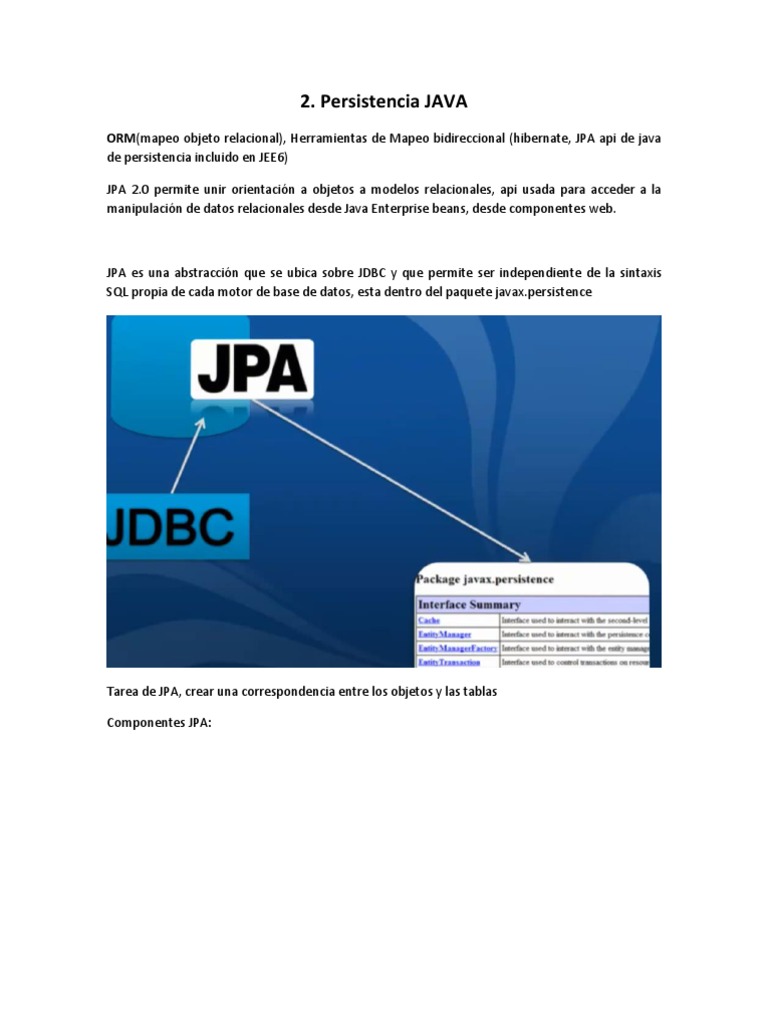 JPA | PDF | Mapeo Relacional de Objetos | Bases de datos