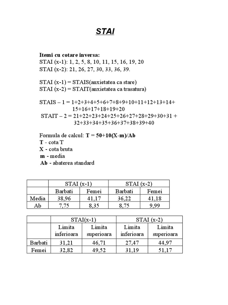 Cotare Stai x1&x2 | PDF