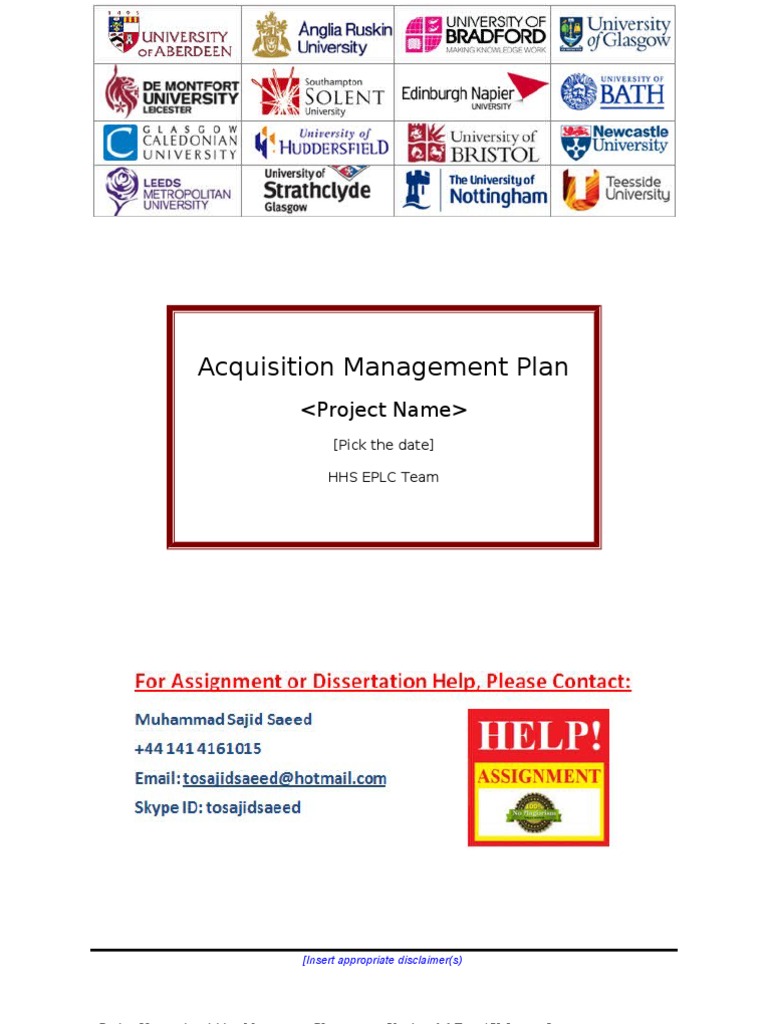 Acquisition Plan Template | PDF | Strategic Management | Mergers And ...