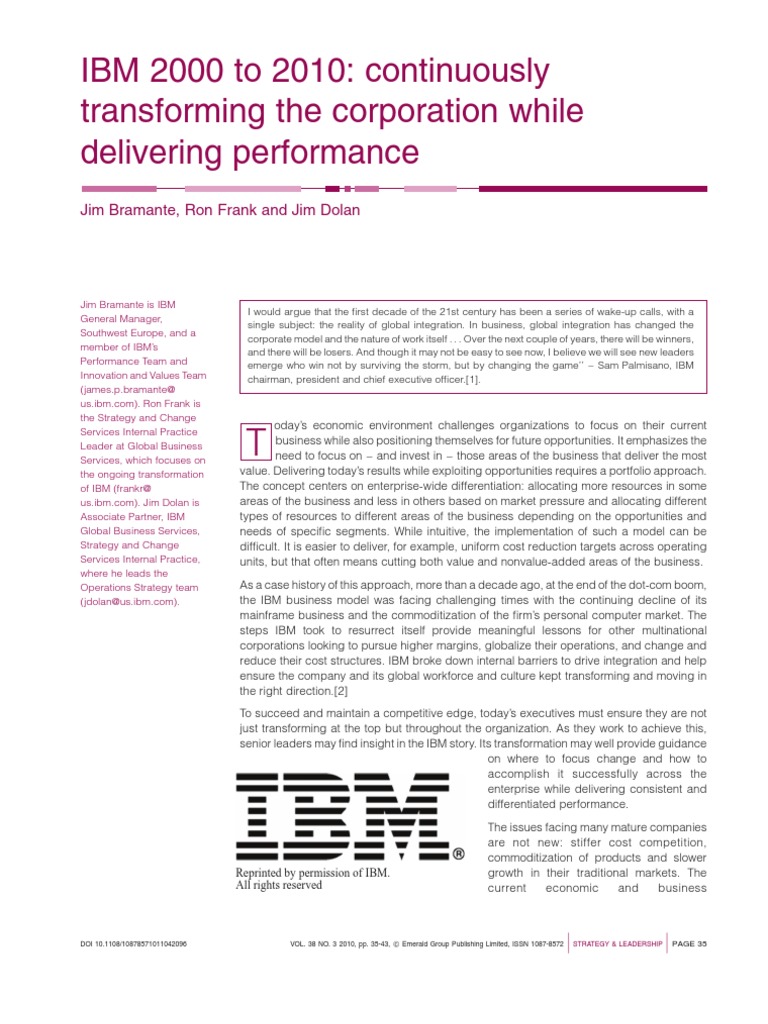 Ibm | PDF | Strategic Management | Ibm