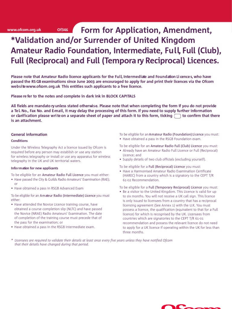 of346 | Cheque | Amateur Radio