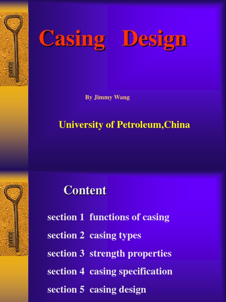 Casing Design - Jimmy Wang | PDF | Casing (Borehole) | Strength Of Materials