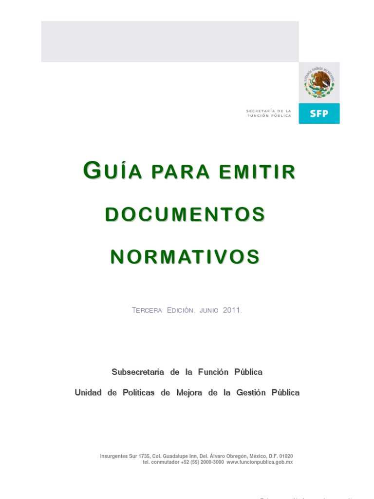 Guía para Emitir Documentos Normativos | PDF | Institución | Legislación