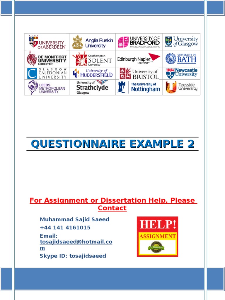 Questionnaire Example 2 | PDF | Airlines | Low Cost Carrier