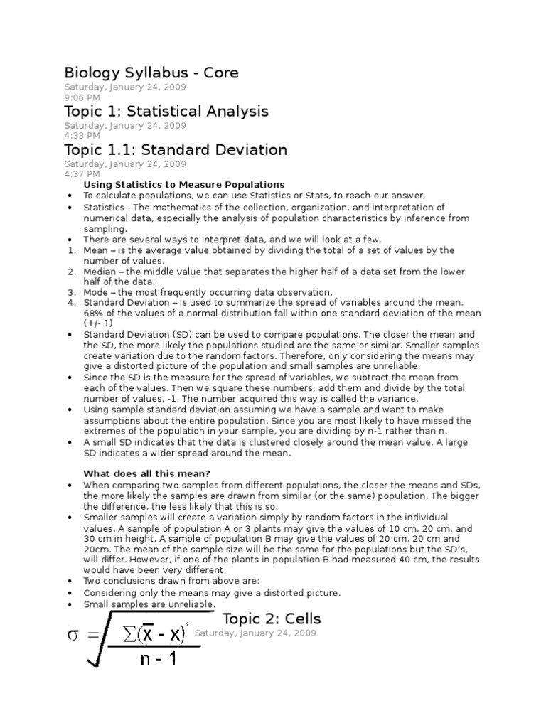 IB - Biology 2009 Syllabus (Almost Complete Set of Notes) | PDF | Rna ...