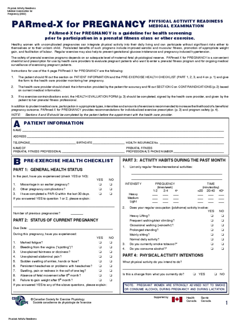 Parmed X Pregnancy | PDF | Pregnancy | Physical Exercise