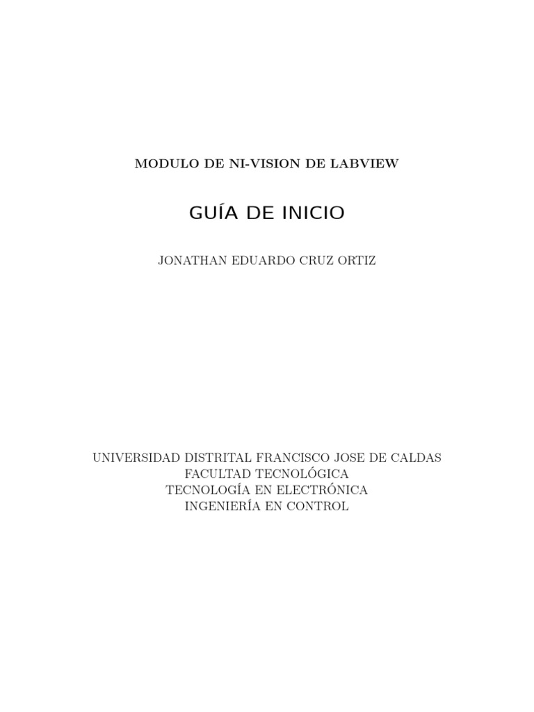 Guia Vision Labview | PDF | Visión por computador | Reconocimiento óptico de caracteres