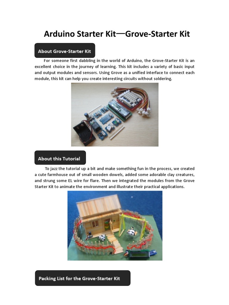 Grove Starter Kit | PDF | Arduino | Electrical Connector