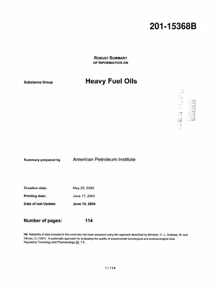 Heavy Fuel Oils | PDF | Oil Refinery | Petroleum