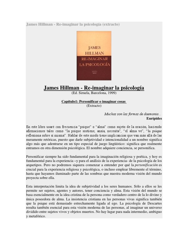 James Hillman | PDF | Alma | Psique (psicología)