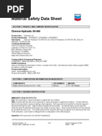 AW Hydraulic Oil MSDS | PDF | Dangerous Goods | Chemistry