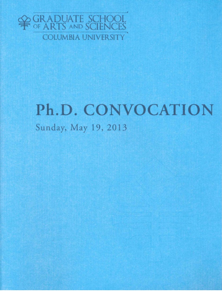 GSAS PHD Convocation Program - 2013 | PDF | Tissue Engineering | Proteins