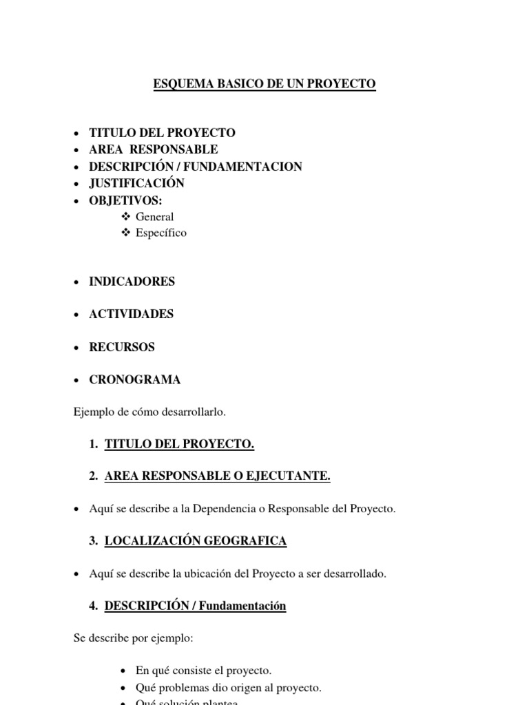 Esquema Basico de Un Proyecto 1 | PDF | Sicología | Business