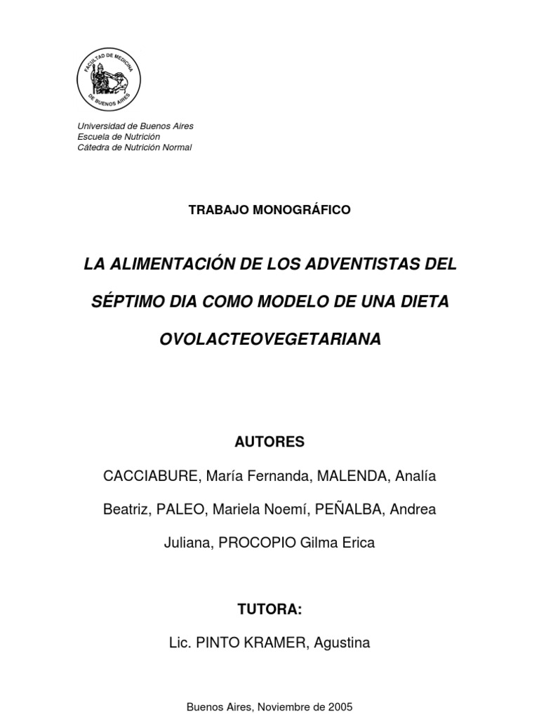 Gastronomia Adventistas | PDF | Vegetarianismo | Dieta