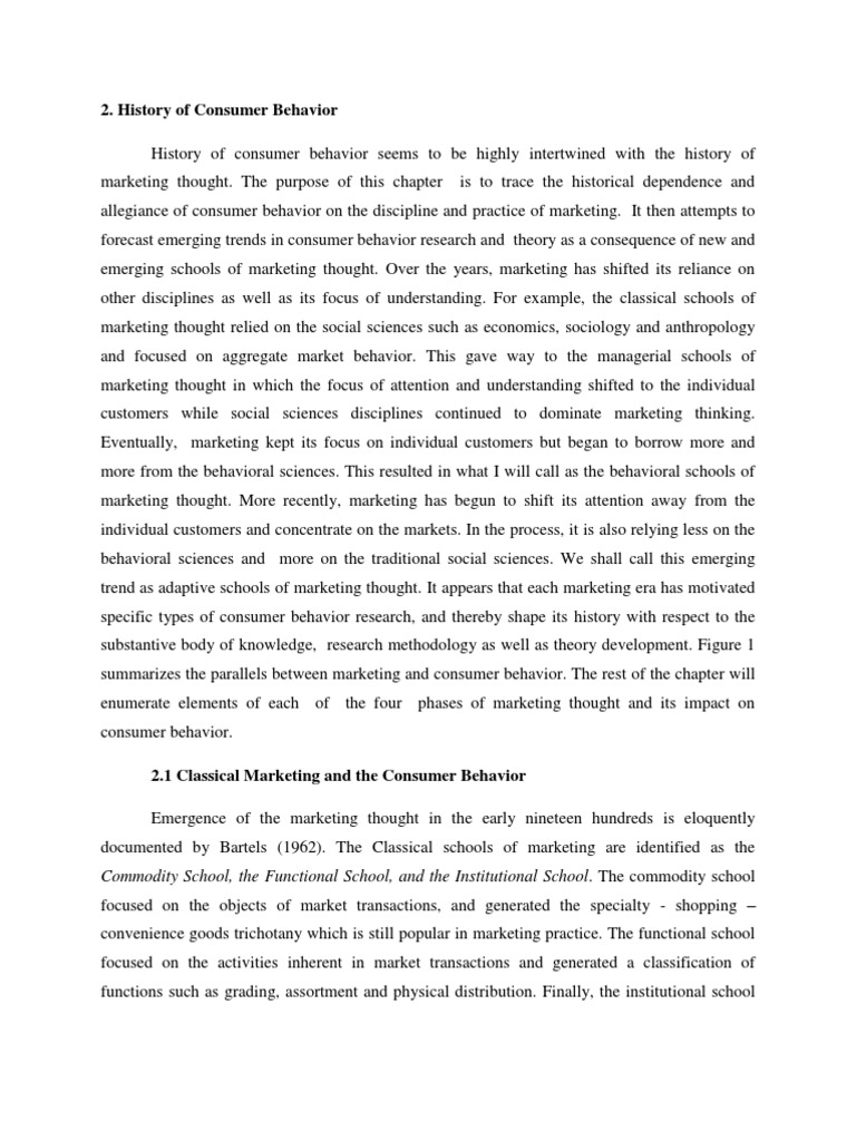 History of Consumer Behavior | PDF | Consumer Behaviour | Social Science