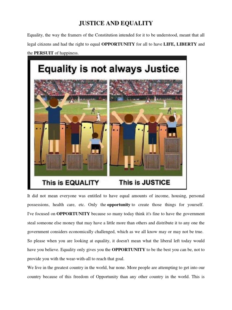 Justice and Equality | Equal Opportunity | Economic Inequality
