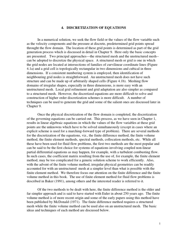 Discretization Notes | PDF | Finite Difference | Finite Element Method