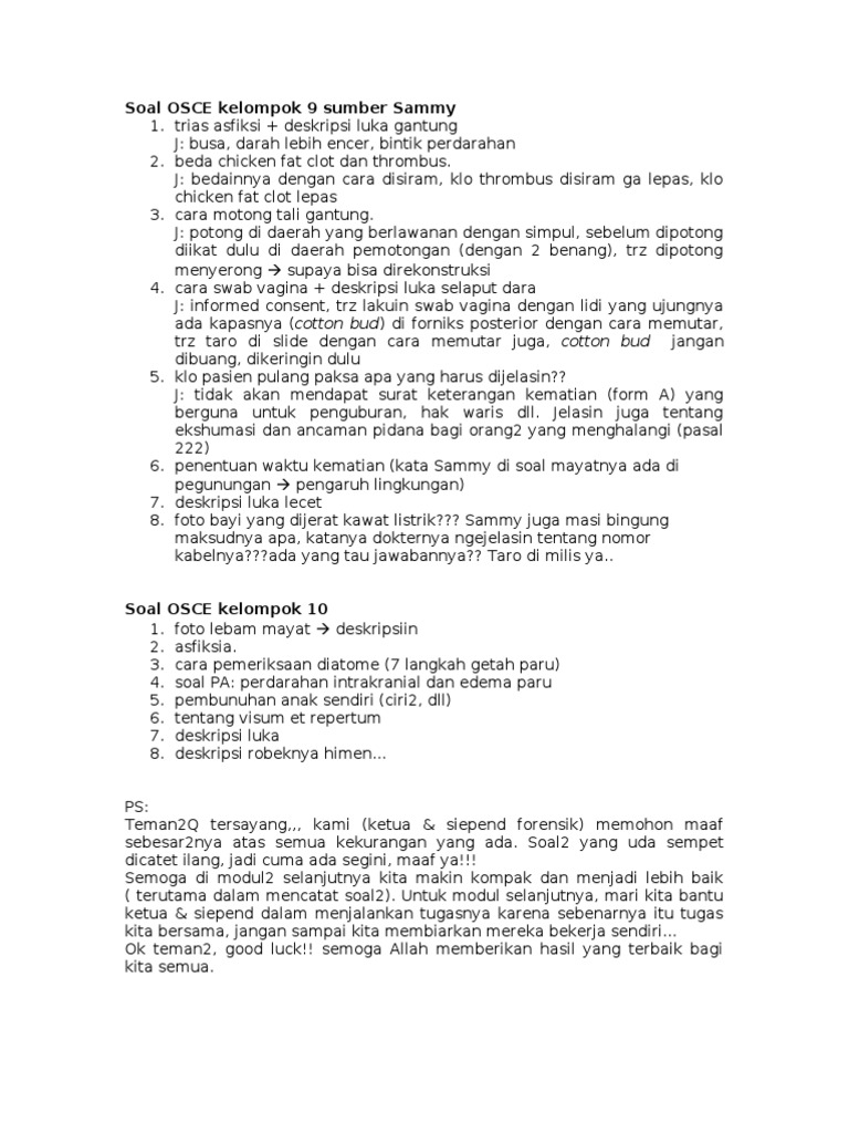 05 - Soal Ujian Osce | PDF
