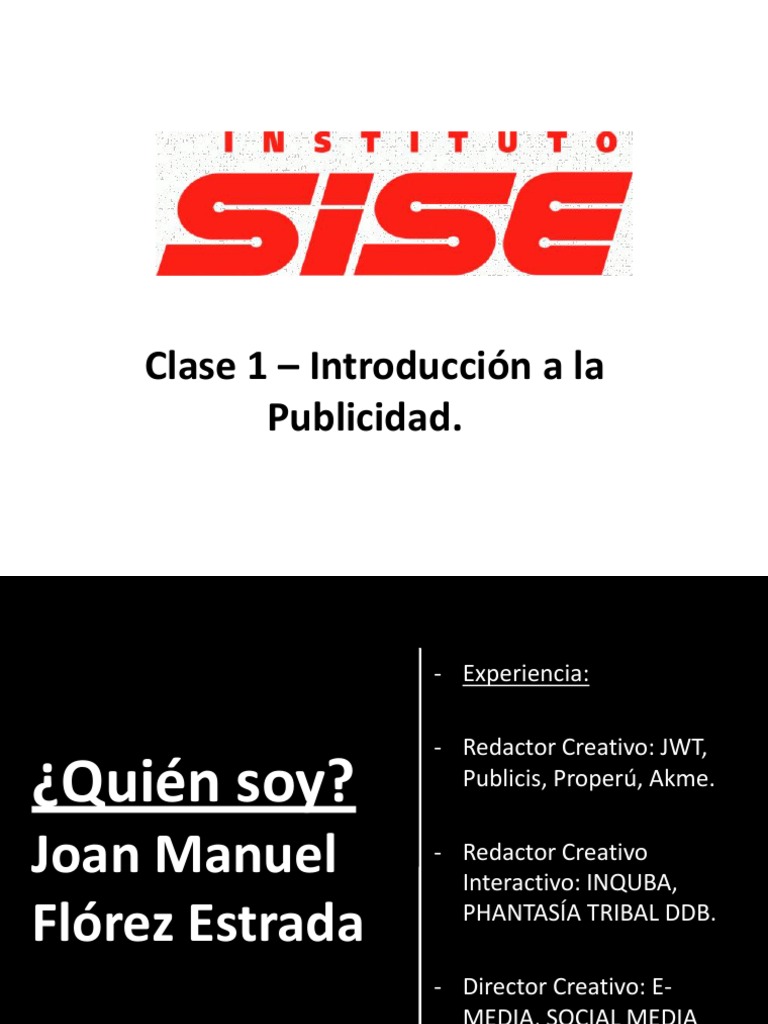 Clase 1 - La Publicidad & Propaganda - Sise | PDF | Propaganda | Publicidad