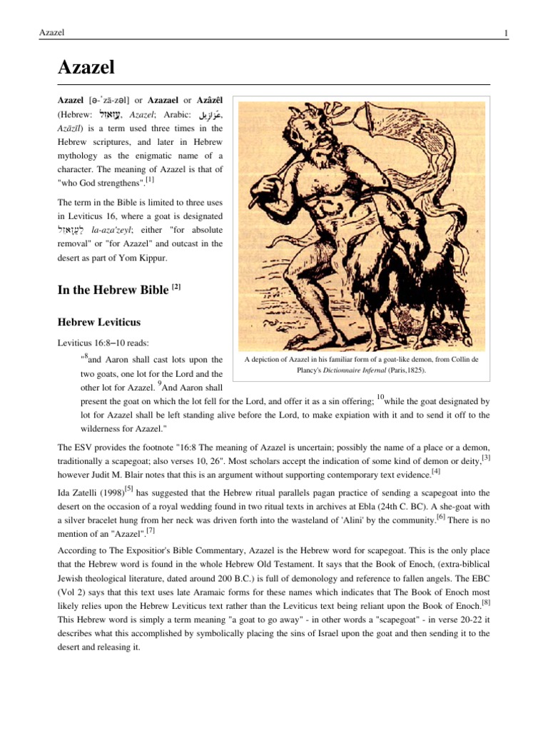 Azazel | Religious Belief And Doctrine | Abrahamic Religions
