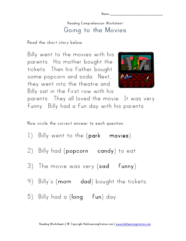 Reading Comprehension Movies | PDF