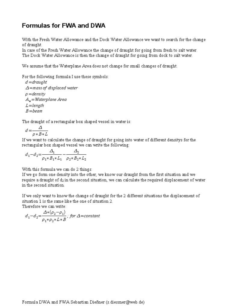 FWA and DWA | PDF | Physics | Applied And Interdisciplinary Physics