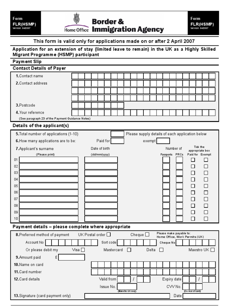 HSMP Visa Extension Application Form | PDF | Academic Degree | War Crime