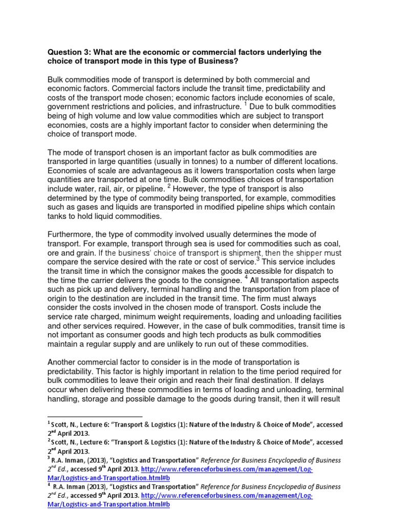 Economic & Commercial Factors Affecting SMEs | PDF | Mode Of Transport ...