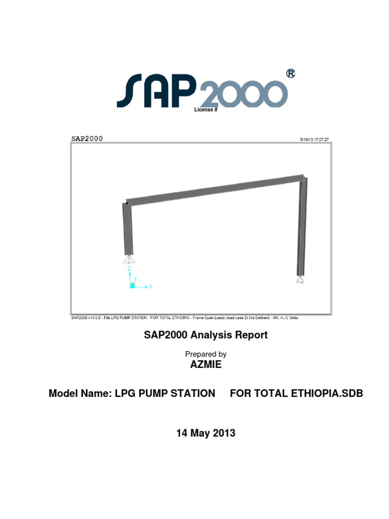 SAP2000 Analysis Report: Prepared by | PDF | Solid | Structural Load