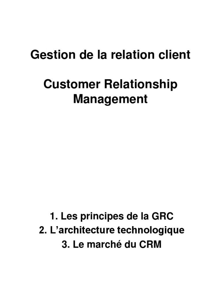CRM2 | PDF