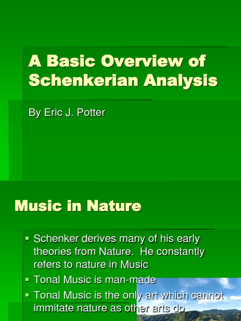 A Basic Overview of Schenkerian Analysis | PDF | Music Theory ...
