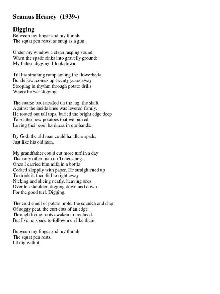 Seamus Heaney | Poetry | Fiction & Literature