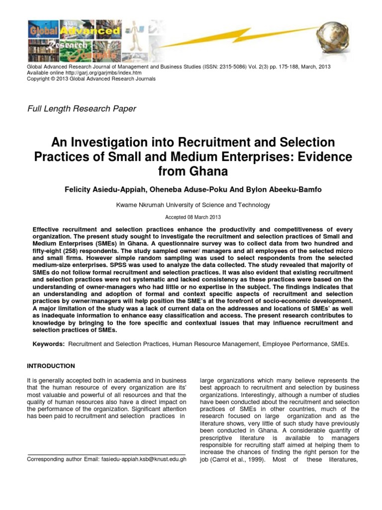 Bad | Recruitment | Performance Appraisal