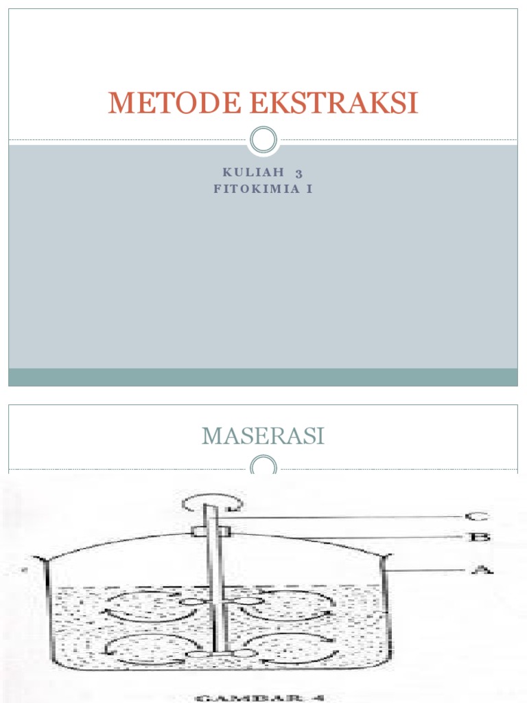 Metode Ekstraksi | PDF