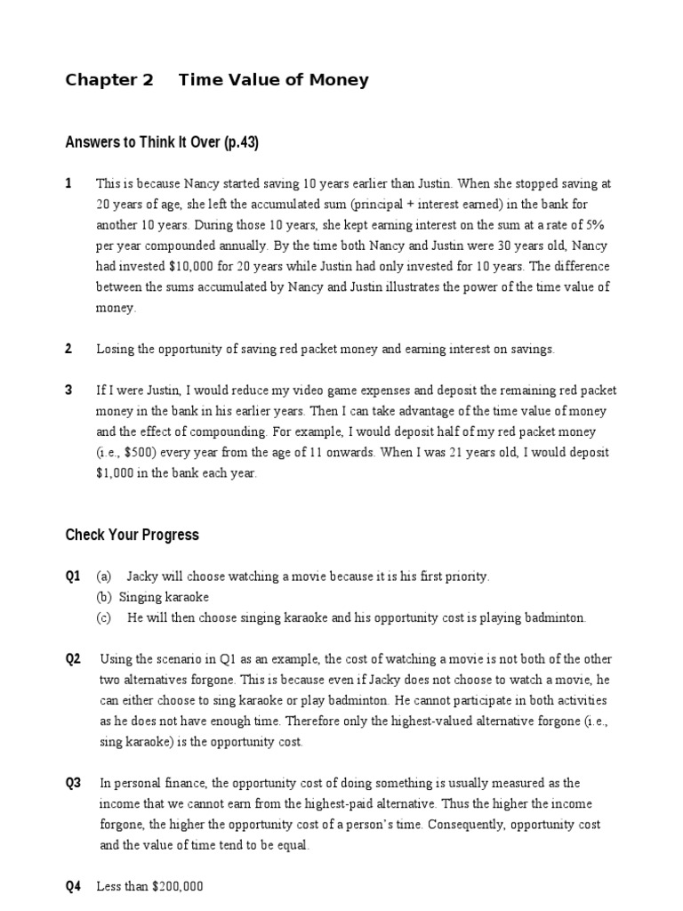 CH 2 Time Value of Money | PDF | Time Value Of Money | Net Present Value