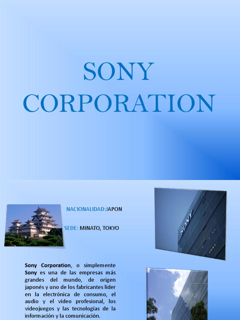 Sony Corporation | PDF