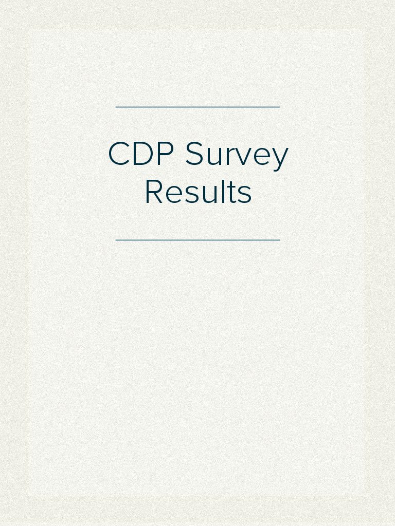 CDP Survey Results | PDF | Professional Certification | Competence ...