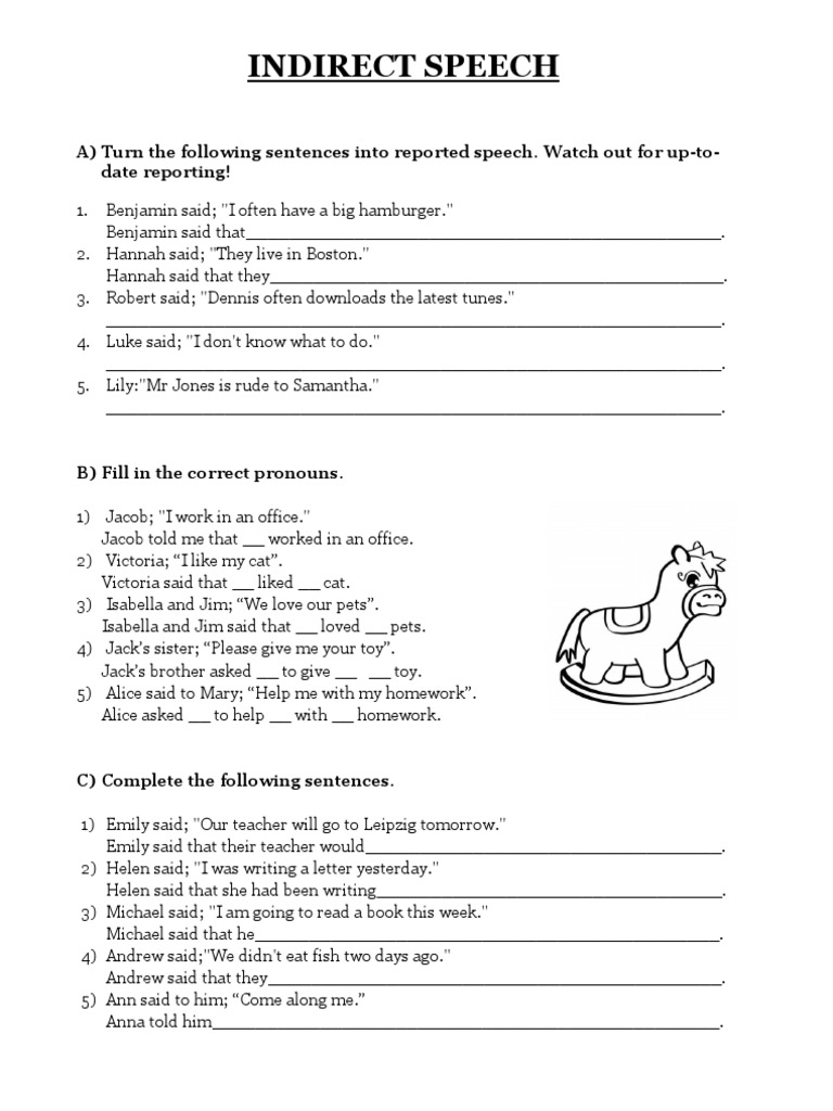 Indirect Speech | PDF
