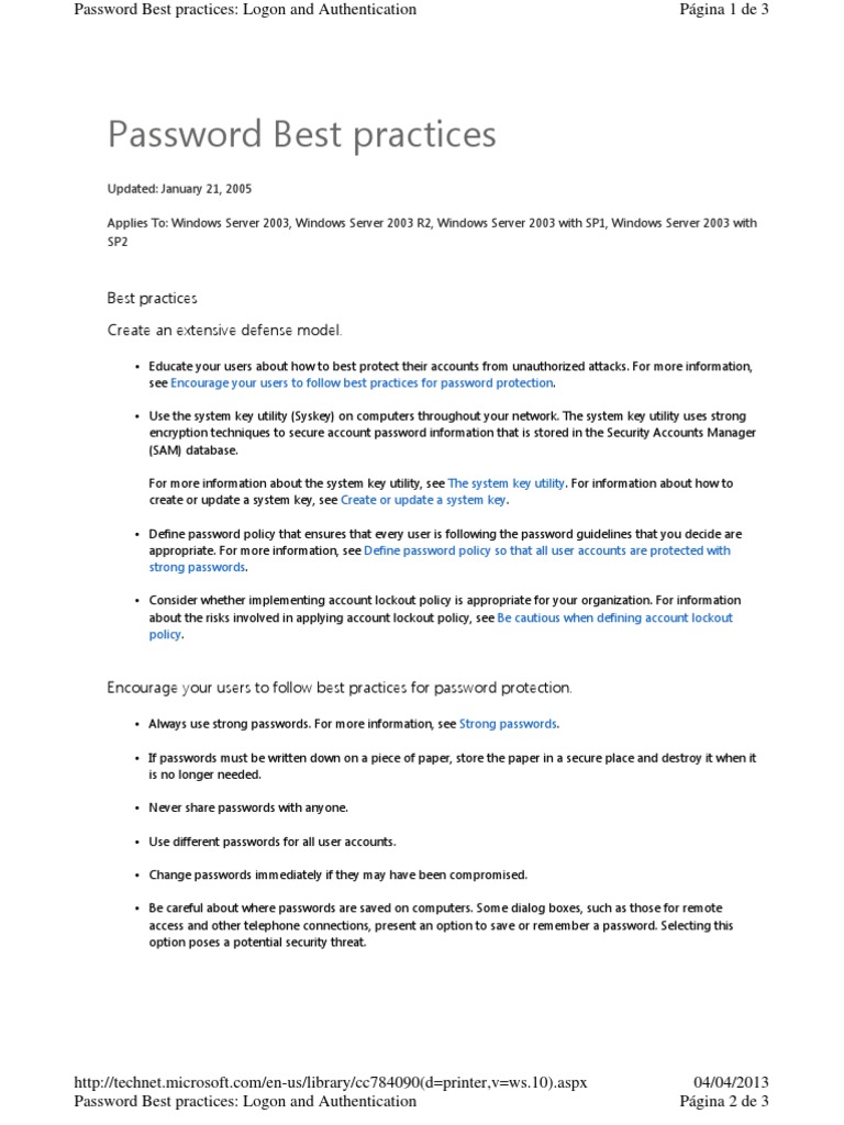 Ms Change Passw | Download Free PDF | Password | Computer Network Security